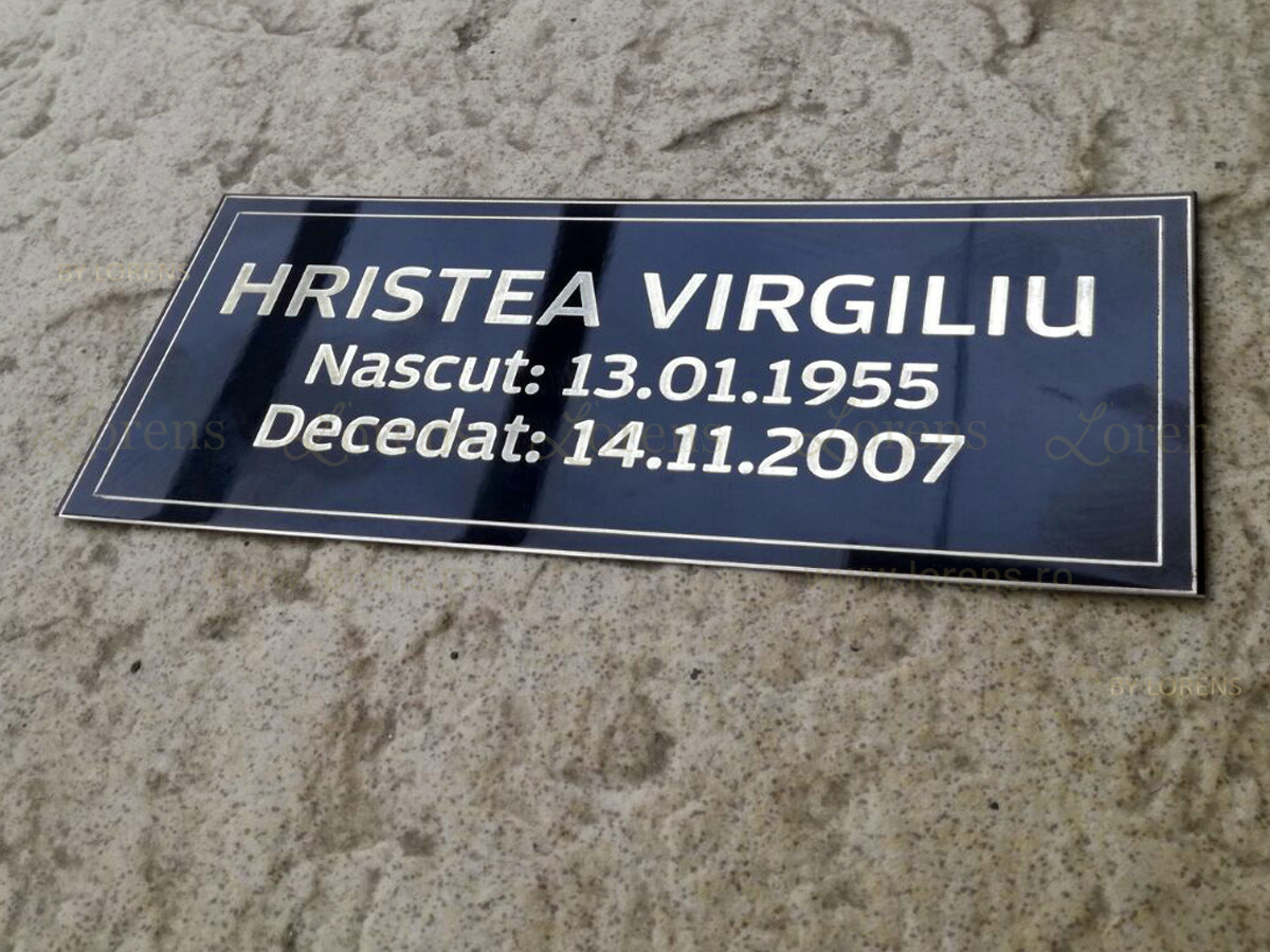 Placute funerare si placi cruci mormant cimitir monument marmura granit